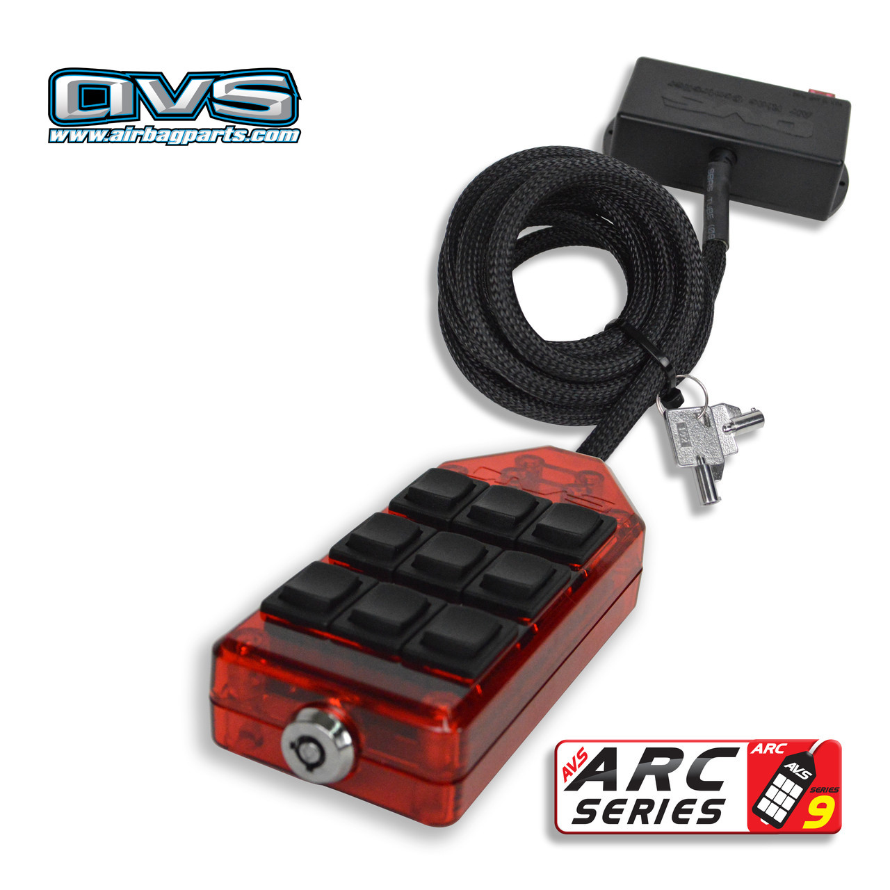 AVS SWITCH BOX- RED 9-SWITCH SERIES (ROCKER) - AVS