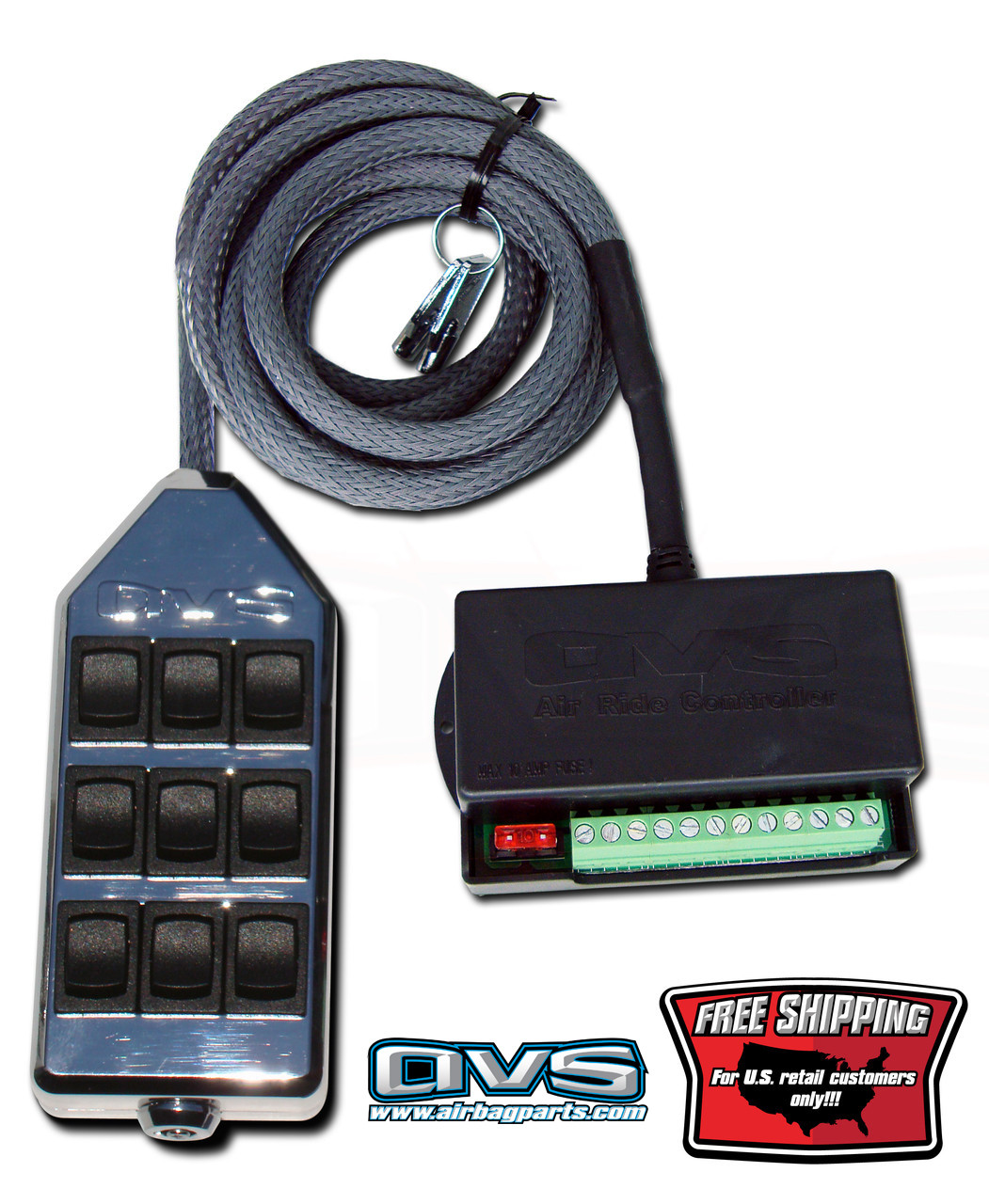 AVS SWITCH BOX- CHROME 9-SWITCH SERIES (ROCKER) - AVS
