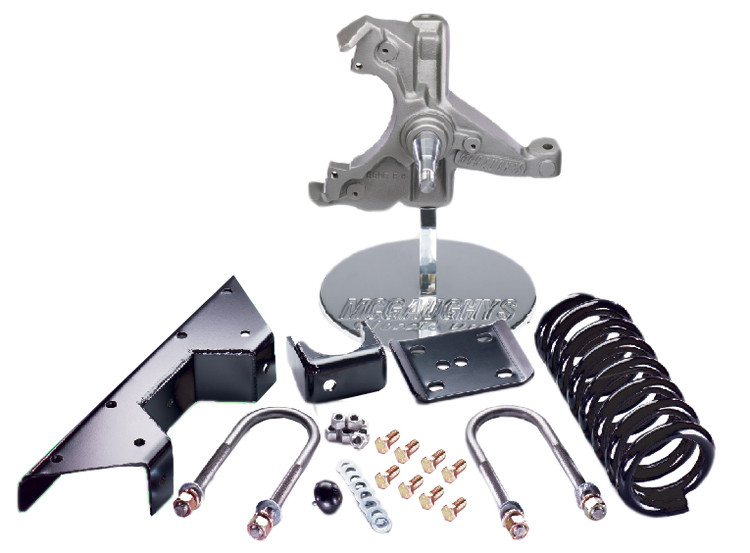 73-87 C10, 2WD, DELUXE DROP KIT ( SPINDLES, COILS, FLIP, C-NOTCH) (HD ...