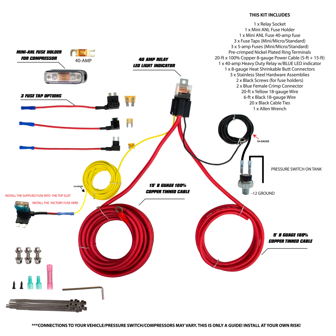 SINGLE COMPRESSOR WIRING KIT BY AVS-FREE SHIPPING! - AVS