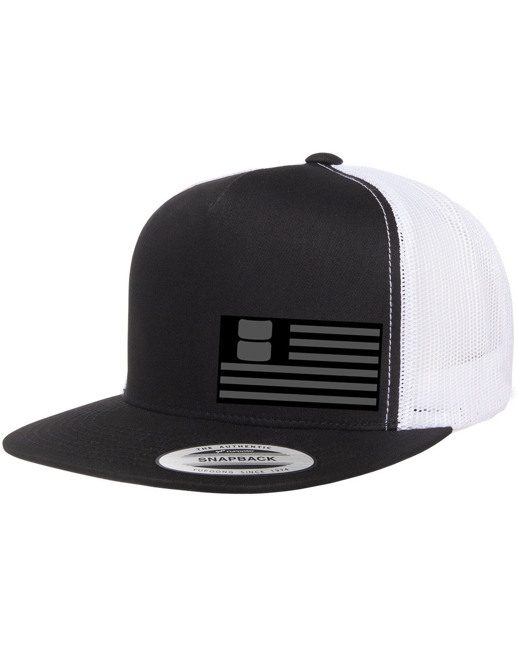 AVS SNAPBACK HAT FLAT BILL WITH EVOLVE FLAG BLACK PATCH - AVS