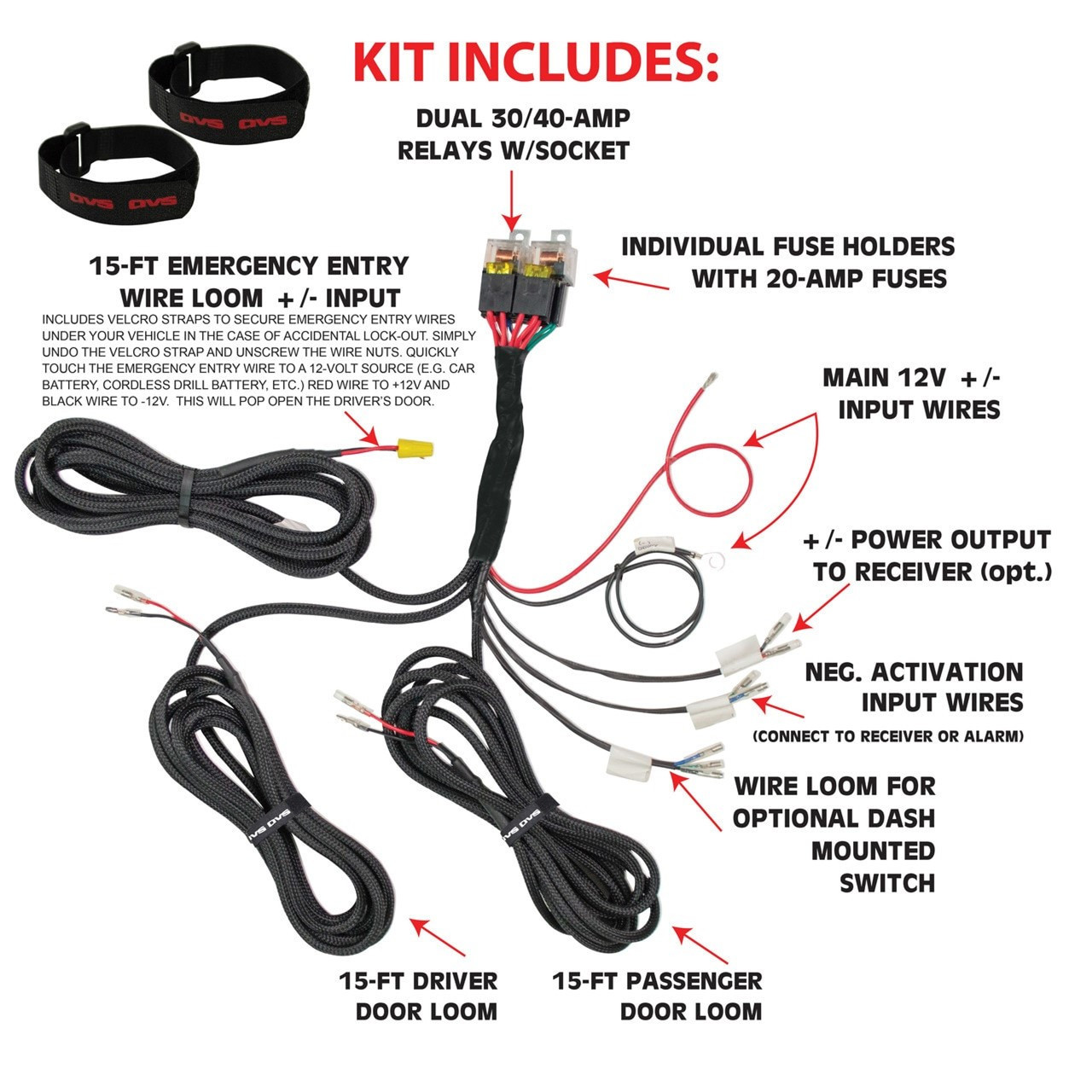 AVS SHAVED DOOR KIT UNIVERSAL (VERSION 3) W/ 8 CHANNEL RECEIVER - AVS