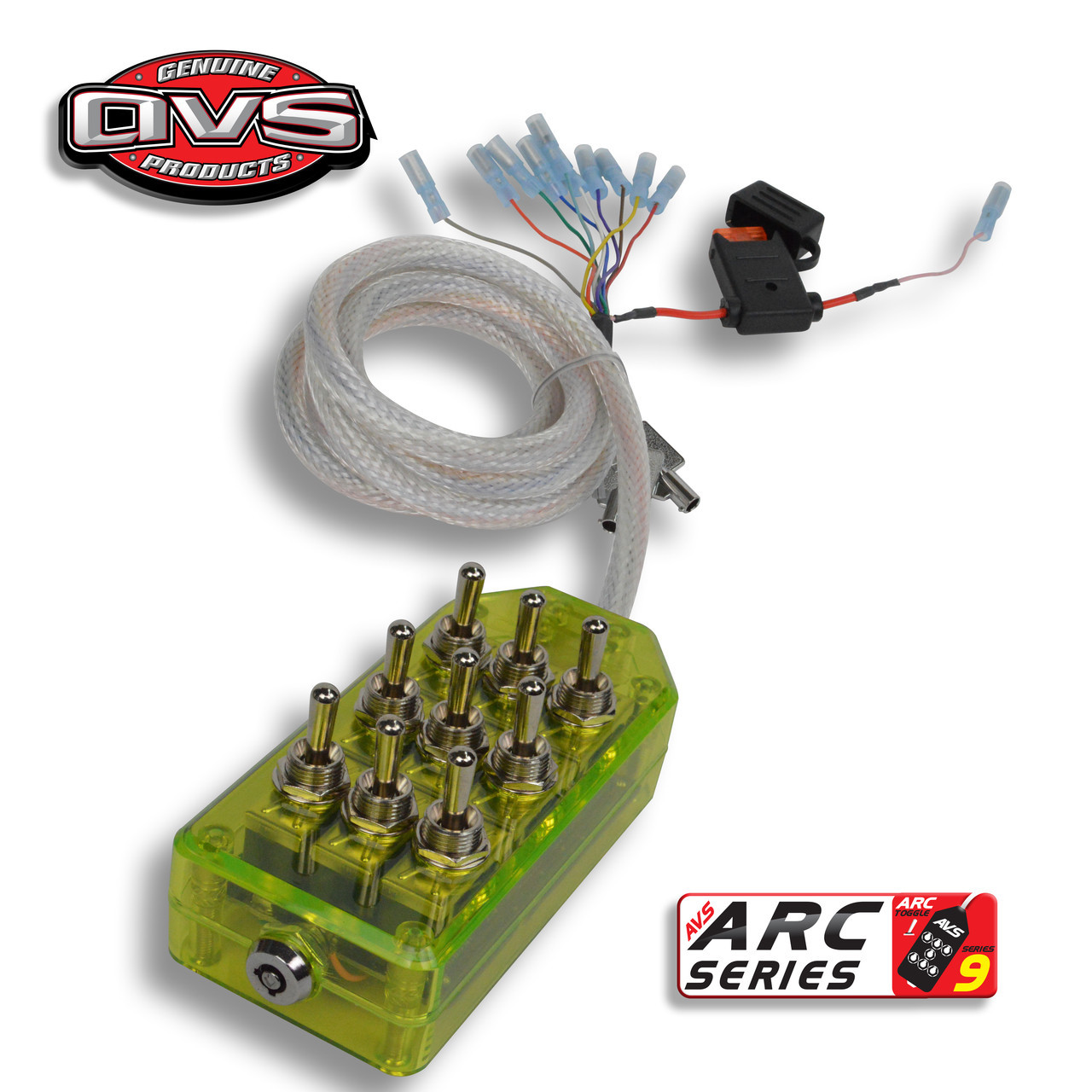 AVS SWITCH BOX- GREEN 9-SWITCH SERIES (TOGGLE) - AVS