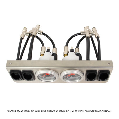 4 X PNEUMATIC SWITCHES / DUAL GAUGES / PANEL - WITH FITTINGS / AIRLINE ...