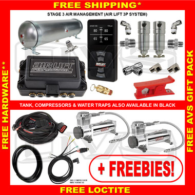 STAGE 3 AIR MANAGEMENT KIT (AIRLIFT 3P - 3/8" AIR LINE) **FREE*SHIP ...