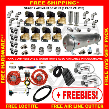 STAGE 2 AIR MANAGEMENT KIT (8 X 1/2" FAST VALVES) - AVS