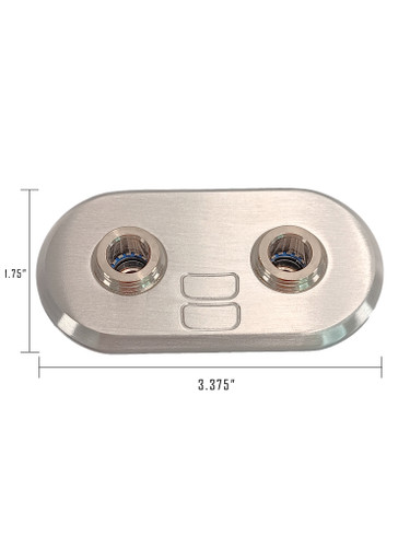 EVOLVE BILLET BULKHEAD UNION PLATE FOR TWO 3/8” LINES W/FITTINGS - AVS