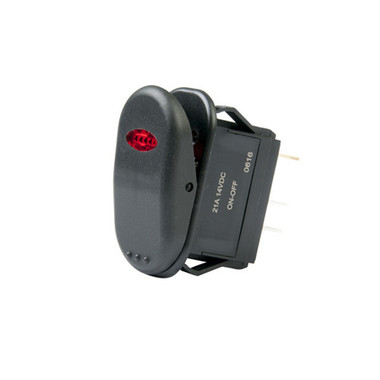 LARGE ROCKER SWITCH 6-PRONG + 2-PRONG RED LED - AVS