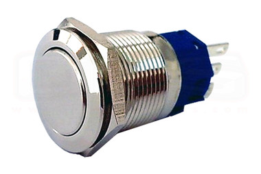 ROUND CHROME PUSH BUTTON (MOMENTARY) - AVS