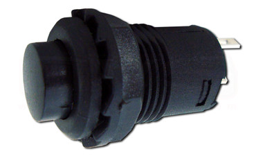 SMALL BLACK ROUND PUSH BUTTON (LATCHING) - AVS
