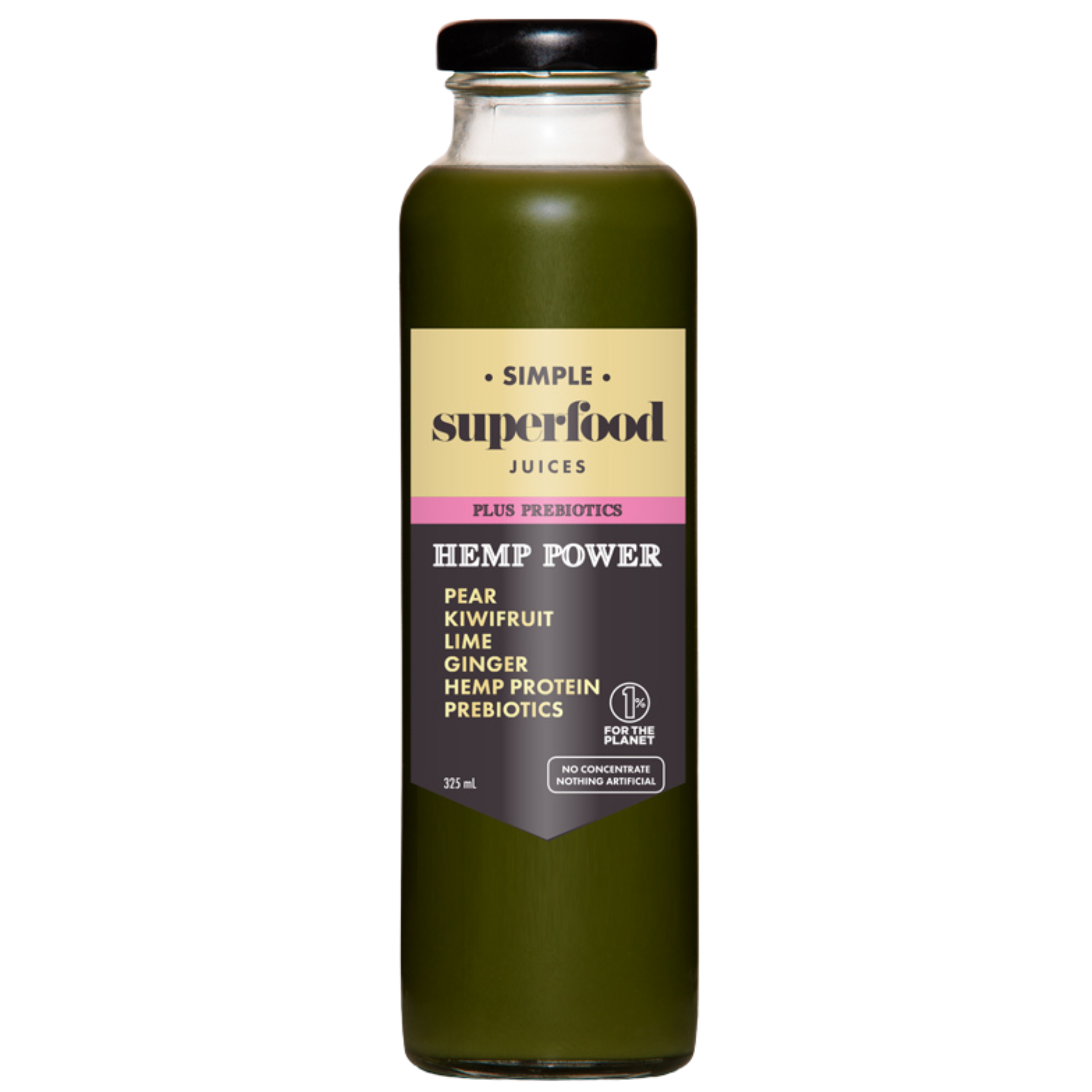 Simple Superfood Juice - HEMP POWER 12x325ml glass