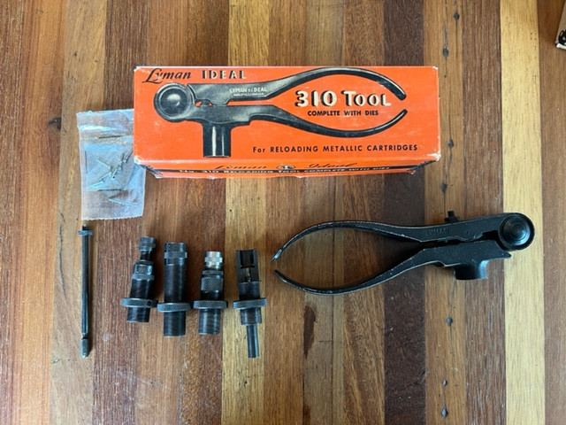 Vintage Lyman 310 Hand Reloading Tool .380 Auto Dies & Box ...
