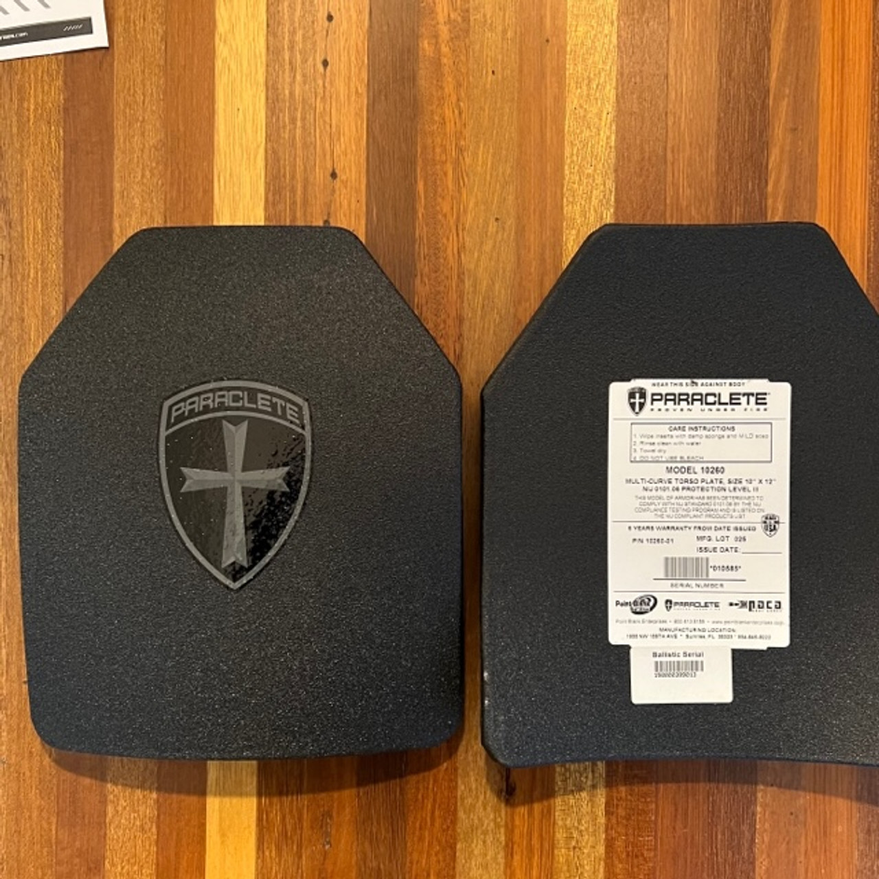 Paraclete MODEL 10260 Level: III Stand-Alone 10” x 12” Shooter’s Cut set of 2 - HUDSONGUNNER LLC