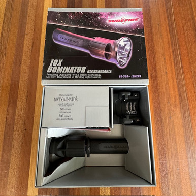 SureFire 10X911 10x Dominator Rechargeable Flashlight NEW IN BOX ...