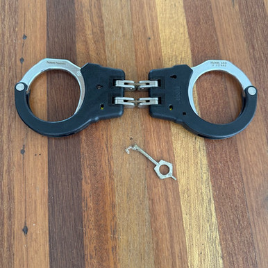 ASP Forged Cuffs Model 200 Heavy Duty Hinged Steel Black Handcuffs ...