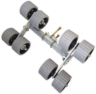 Roller Asy, 8 Roller, 3", Rh 5S, Gry&Blk