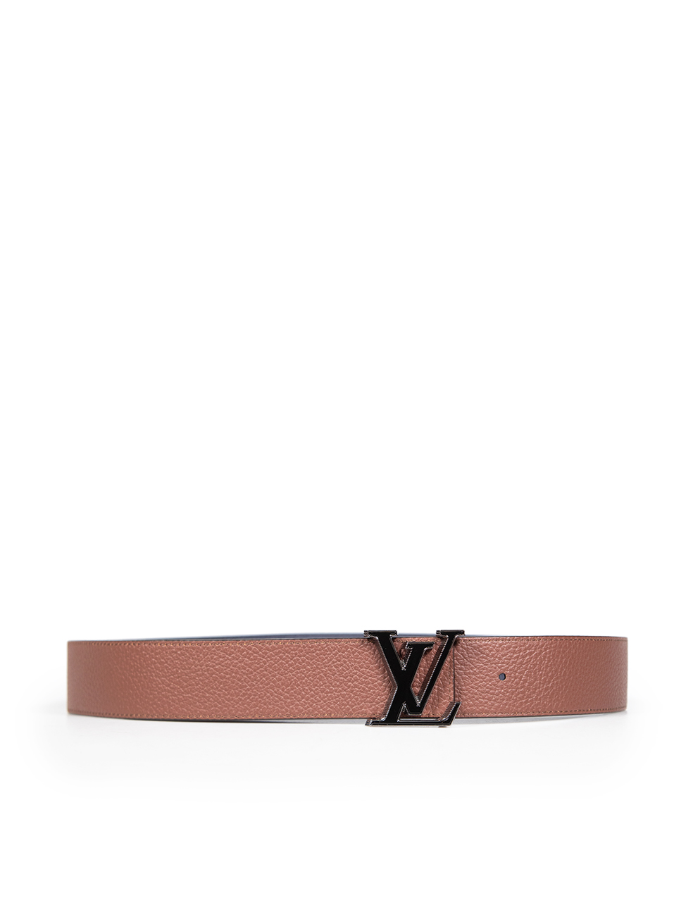 Used Louis Vuitton Navy & Brown Leather Tilt Belt | CSD