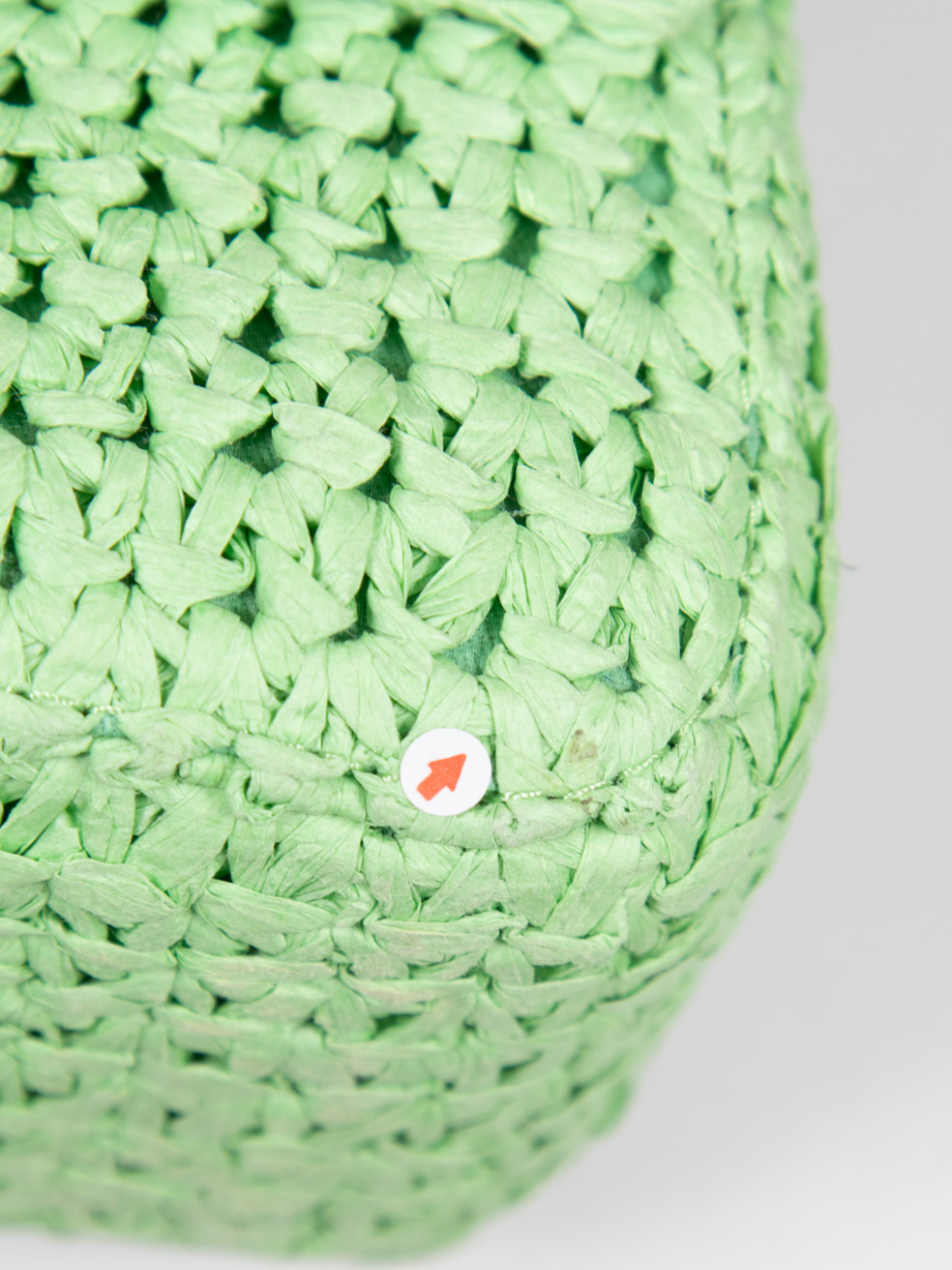 Used Sandro Green Raffia YZA Shoulder Bag | CSD