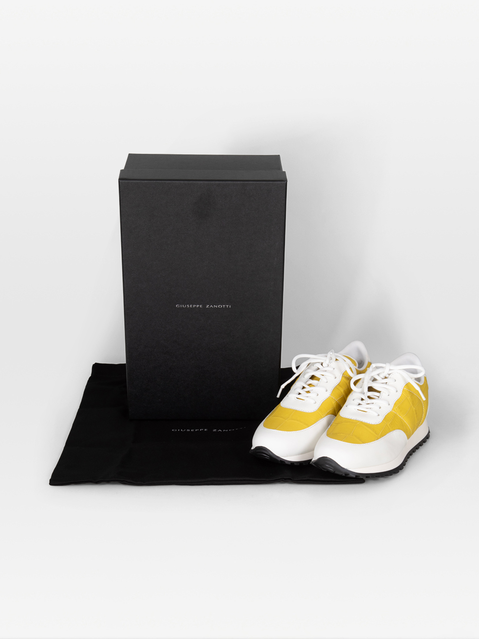 Giuseppe Zanotti Yellow Leather Jimi Running Trainers | CSD
