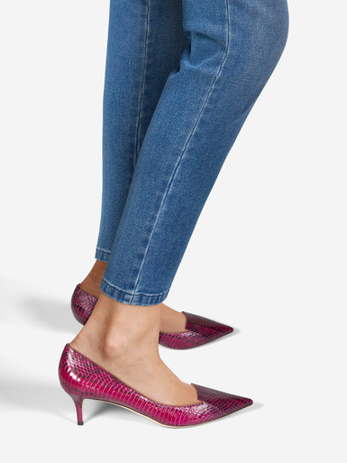 Used Jimmy Choo Purple Python Pointed Toe Pumps | CSD