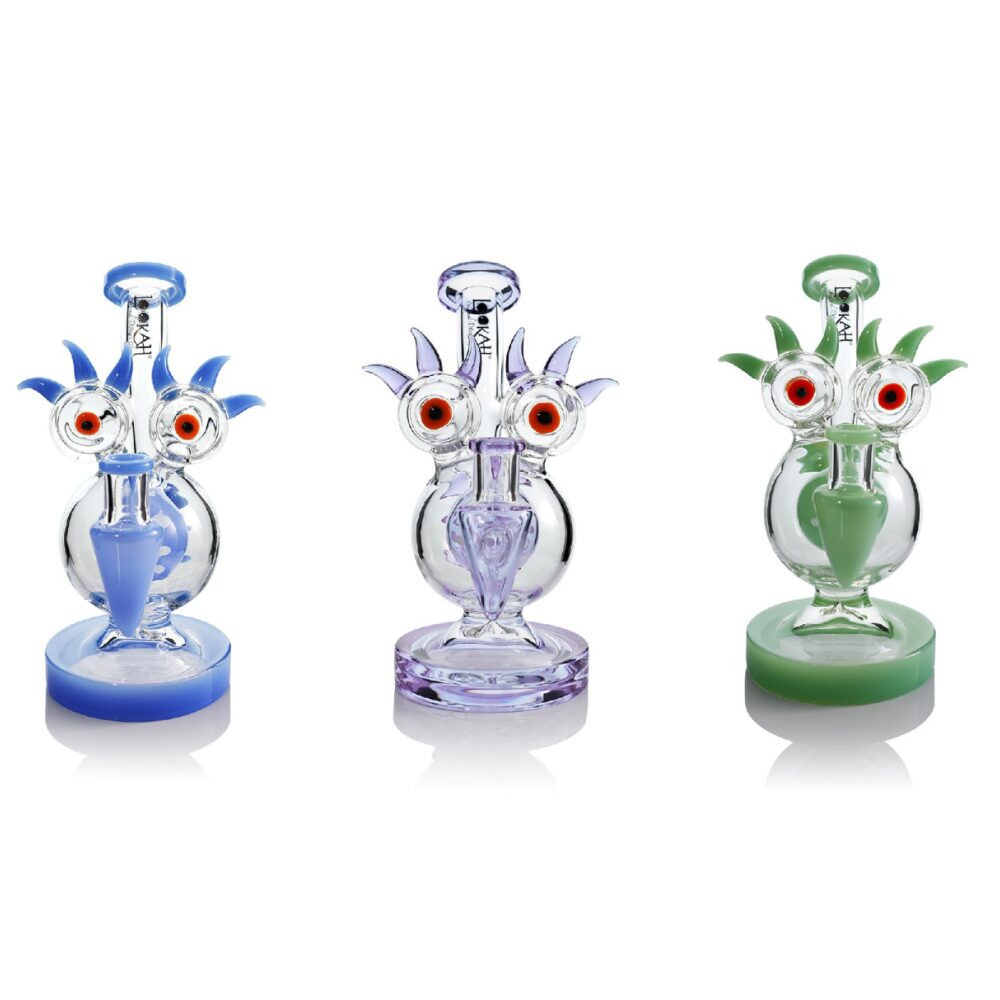 Lookah (Dab Rig) 8” Mini Sparkling Red Eyes Alien Water Pipe | Vapor Empire