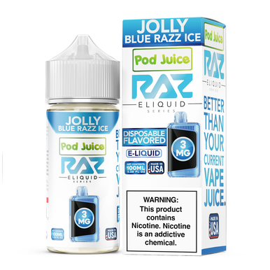 Jolly Blue Razz Ice | Pod Juice x RAZ | 100mL | Vapor Empire