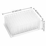 96-Well Deep Well Plate, 2.2 mL, V-Bottom, Square Well, Sterile, Pack ...