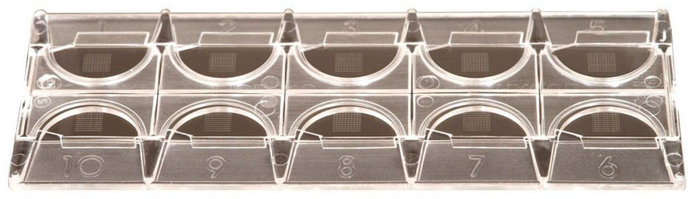 KOVA® Glasstic Slide 10 for Standardizaed Urinalysis, 10-Chamber Without Grid, 100 slides, 1000/pack