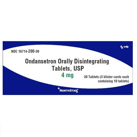 Ondansetron ODT Tablets 4mg, box/30