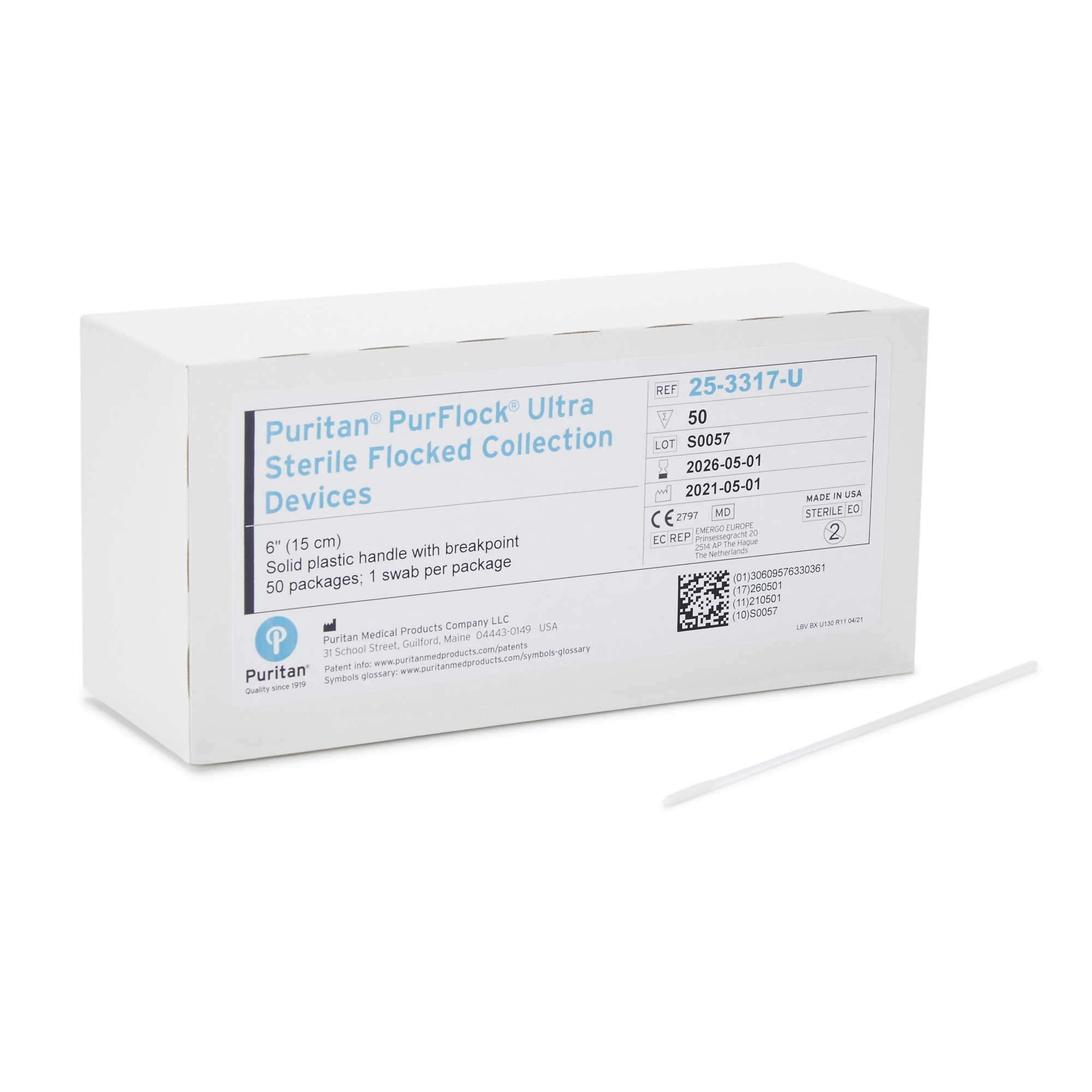 PurFlock Ultra® Nasopharyngeal Collection Swab, 6 Inch, Sterile ...