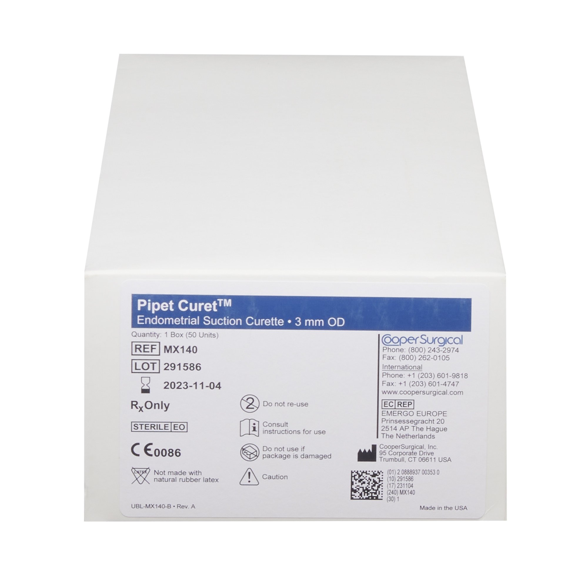Endometrial Pipette 3mm Disposable 50/Bx
