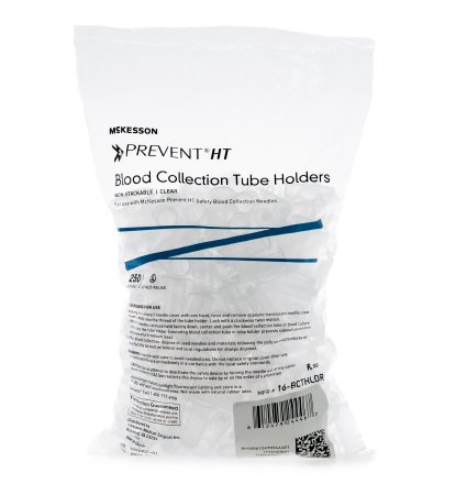 Blood Collection Tube Holder / Needle Holder Universal Fit, Clear, Non ...