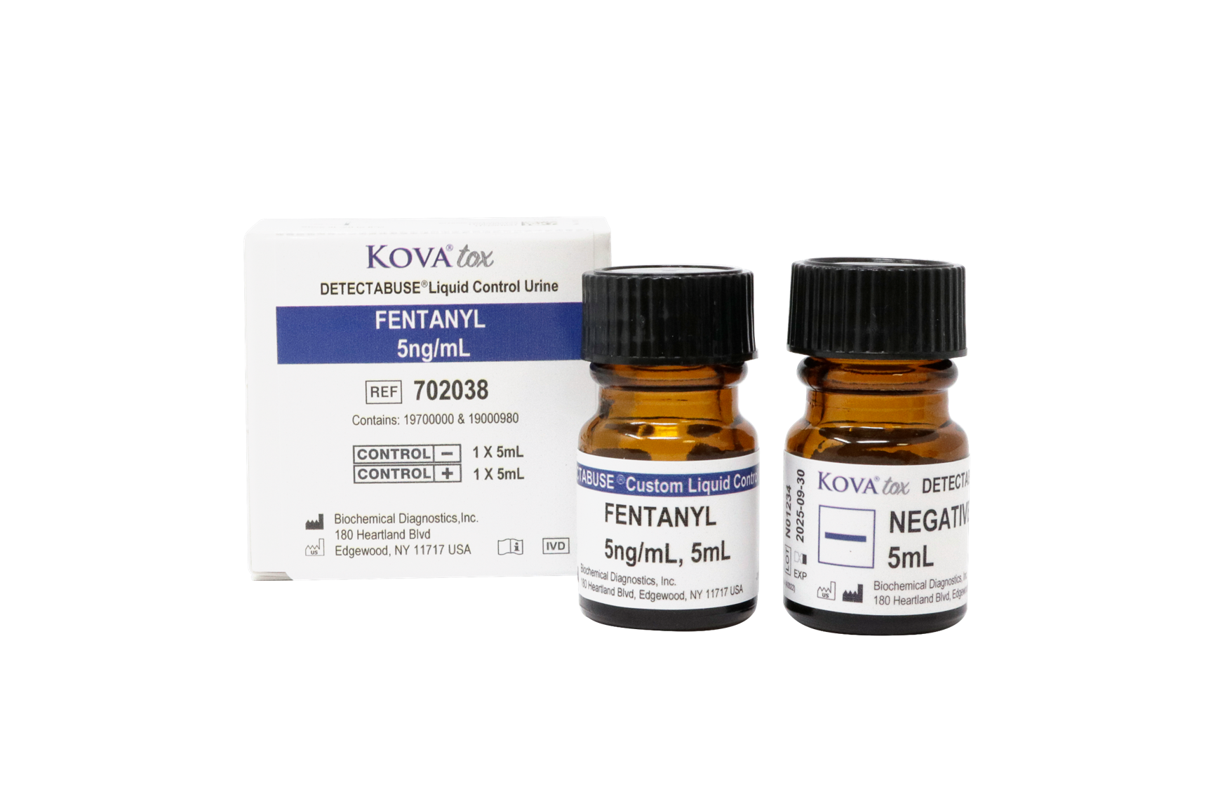 DETECTABUSE LIQ CONTROL URINE, FENTANYL 5 ng/ml, Positive & Negative ...