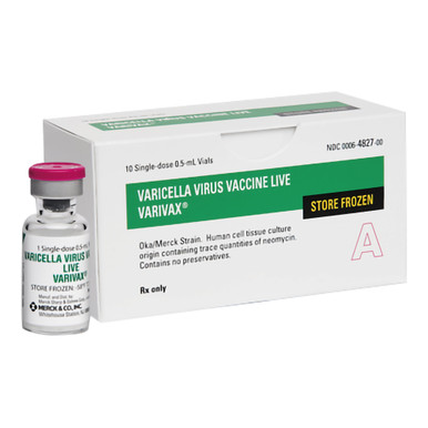 Varivax® Varicella Virus Vaccine Live, Preservative Free 1350 PFU ...