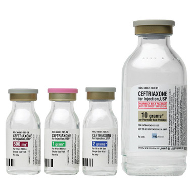 Ceftriaxone Sodium, 1 Gram, Intramuscular or Intravenous Injection ...