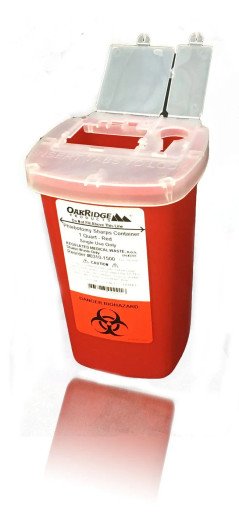 1 Quart Phlebotomy Sharps Container with Flip Lid - Item/ 1, Box/24 ...