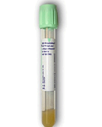 BD Vacutainer Tubes, Plastic Tube, Plus PST 4.5mL Light Green, Hemogard ...