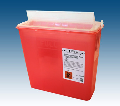 Sharp Container, 5qt. Horizontal Entry Container, Red, Case/20