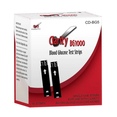 Diagnostic Test, Glucose Test Strips Clia Waived For Blood Meter, box/50