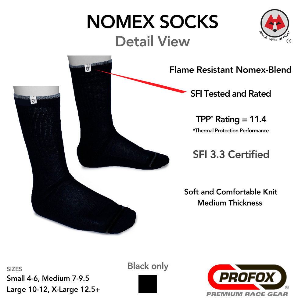 Fire Resistant SFI Certified Socks - PROFOX RACING