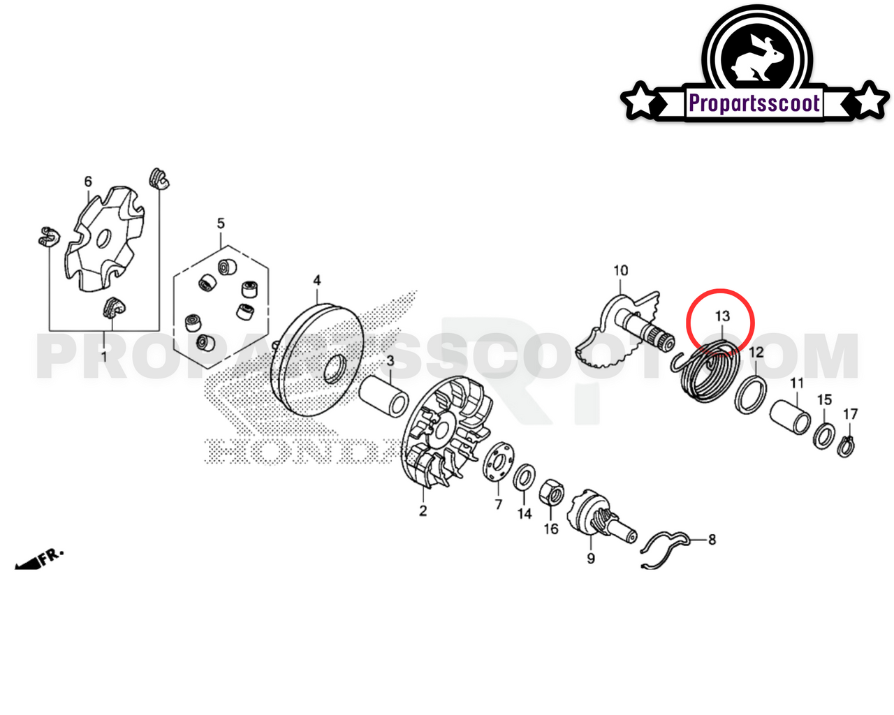 Kickstart Return Spring for Honda Ruckus 50cc 4T