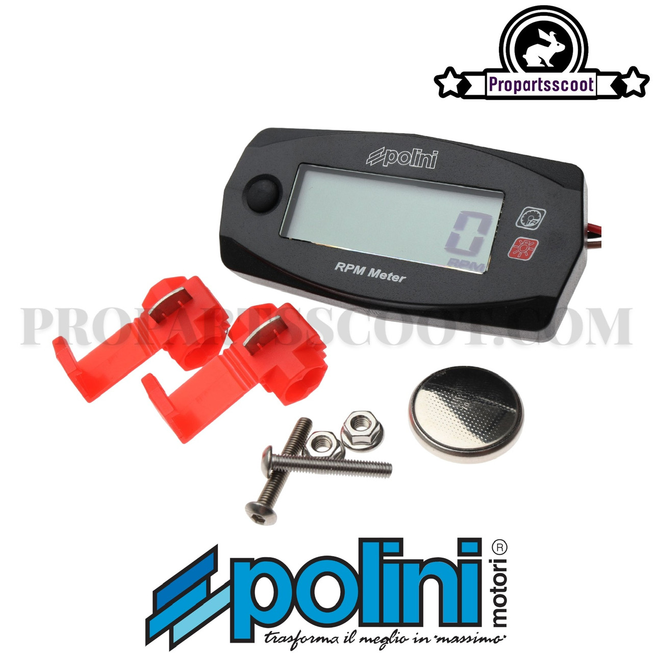 Rev, Meter Polini Digital for 2-Strokes & 4-Strokes (Universal)