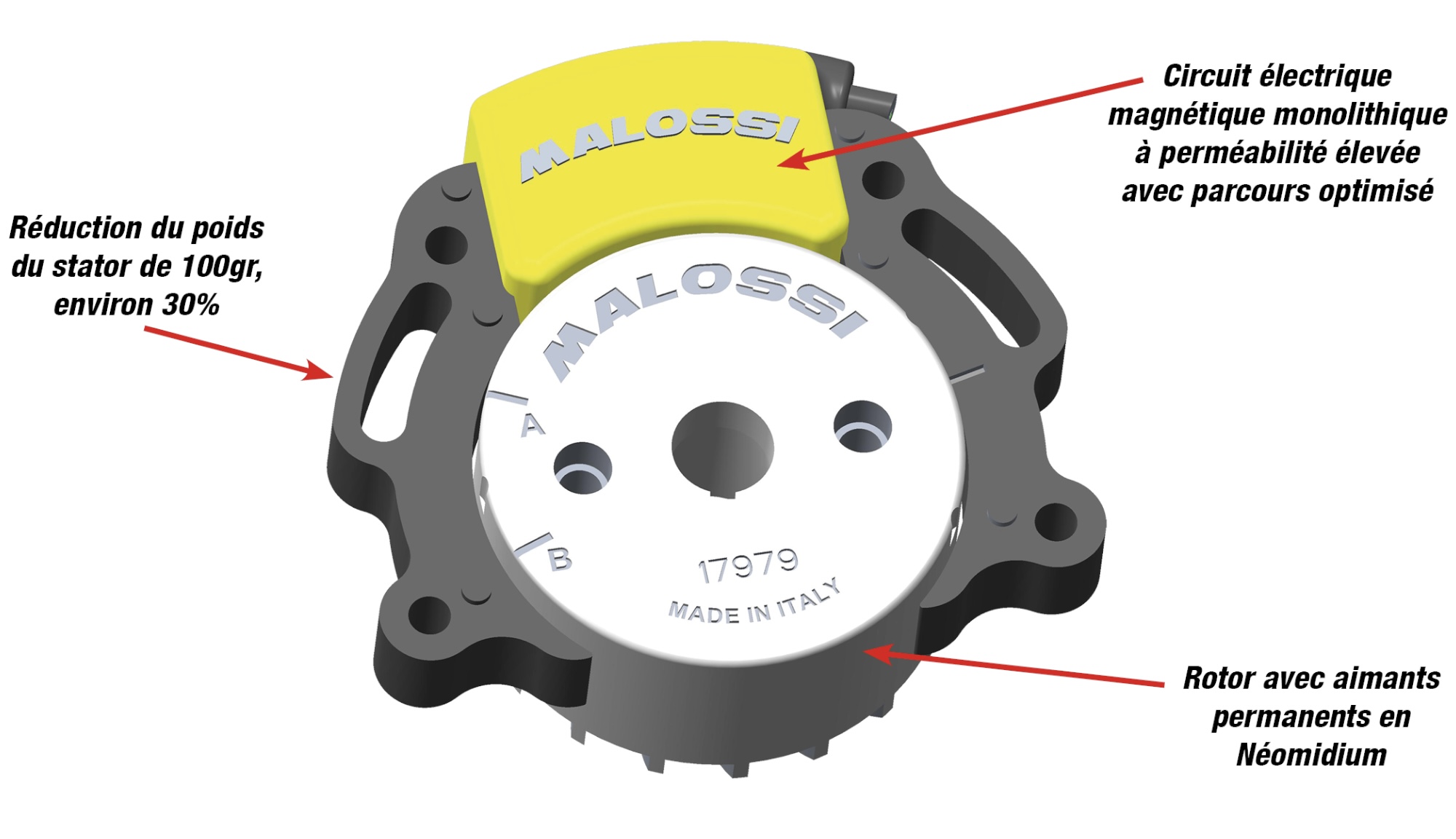 Internal Rotor Ignition Malossi MHR Team II for Minarelli Horizontal ...