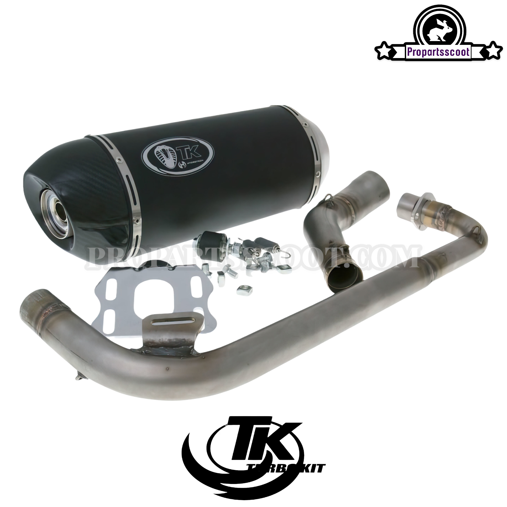 Exhaust Turbo Kit GMax - Carbon H2 (Honda Grom 125cc)