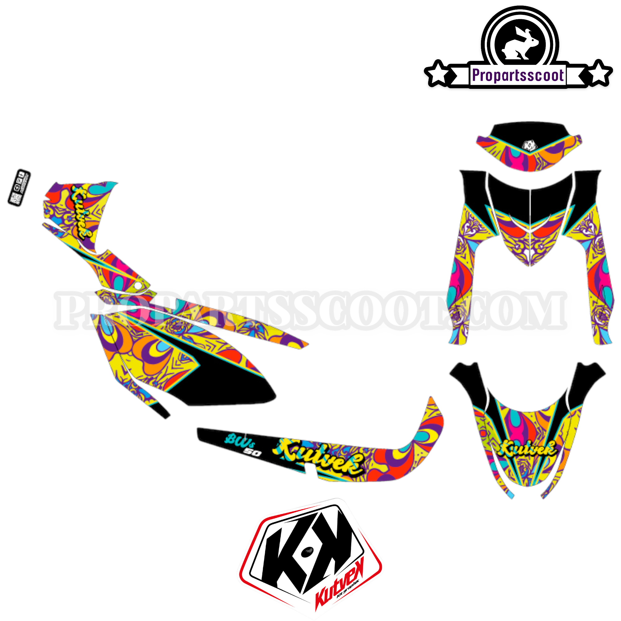 Graphic Kit Psyke Colors for Yamaha Zuma X 50 2012+