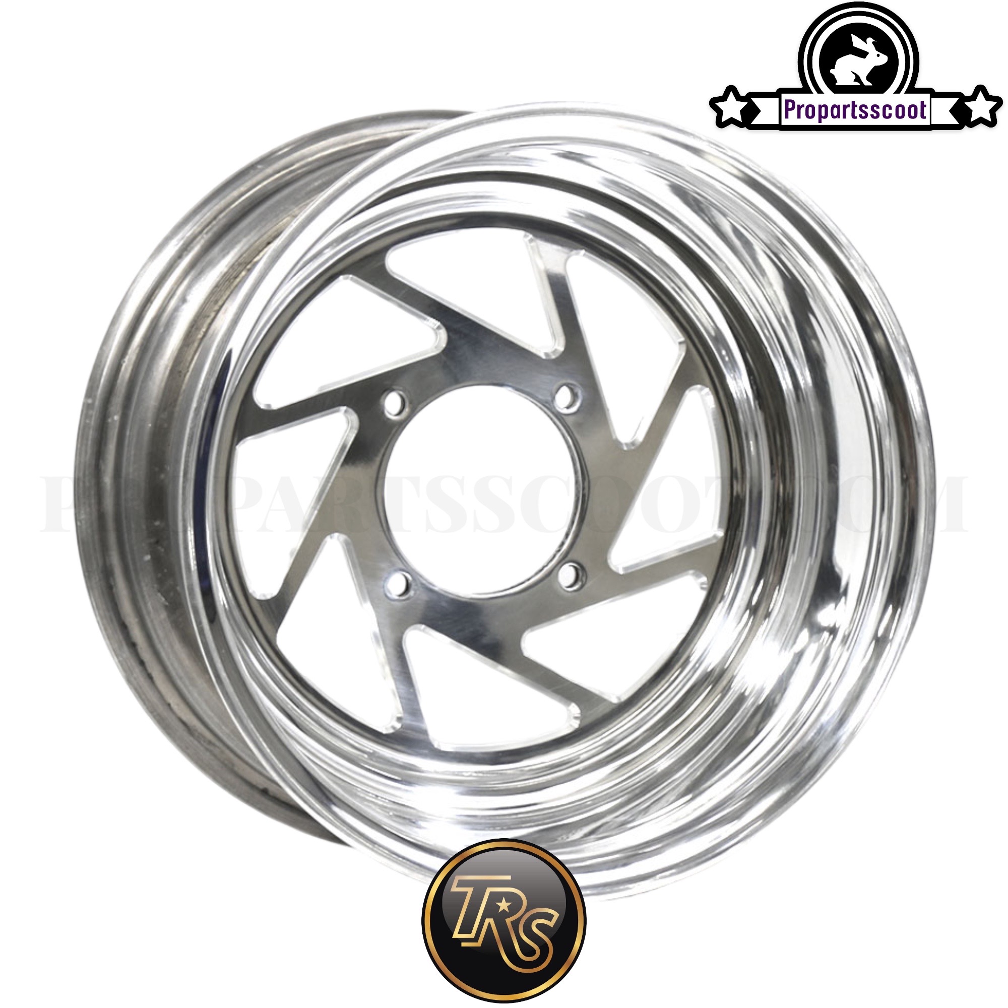 Wheel Set 2-Pieces TRS - BLADE V2 - Polished (12x6-12x4)