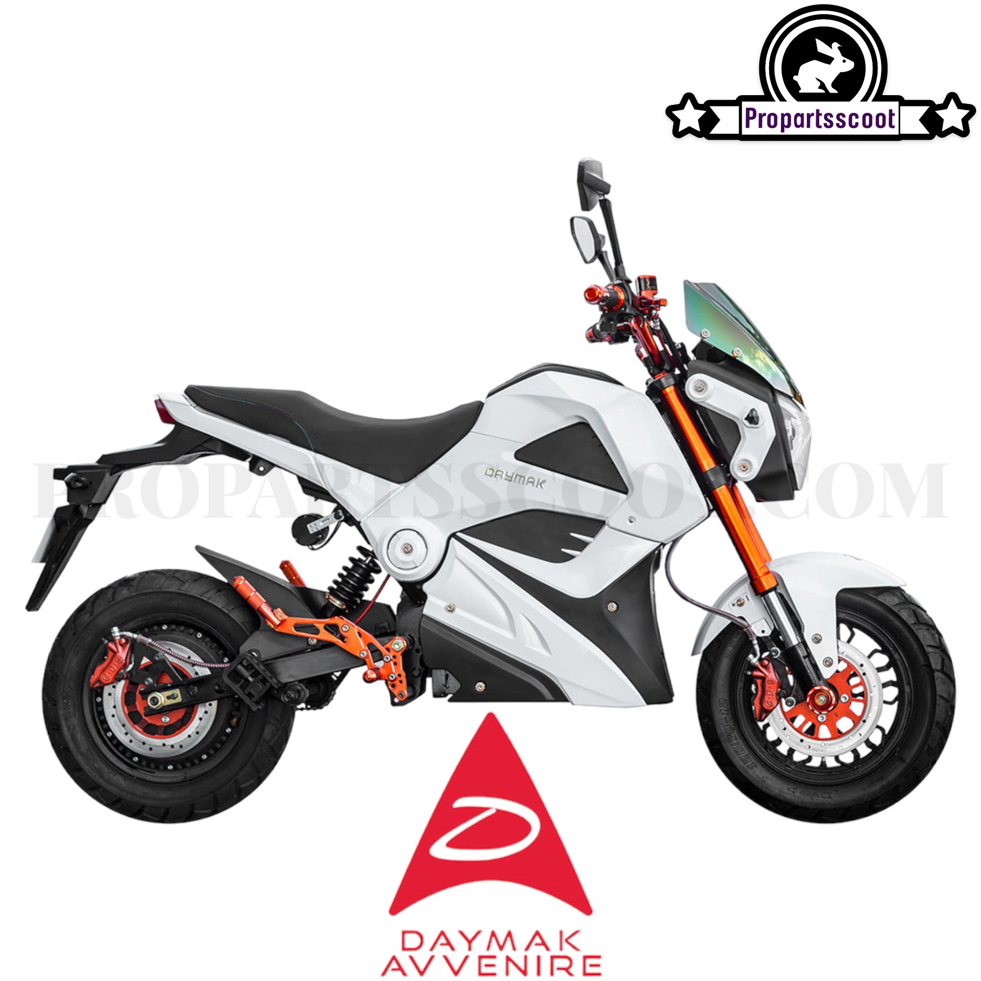 Electric Motorcycle Daymak EM1 - (72Volts) - 500Watts — (White)