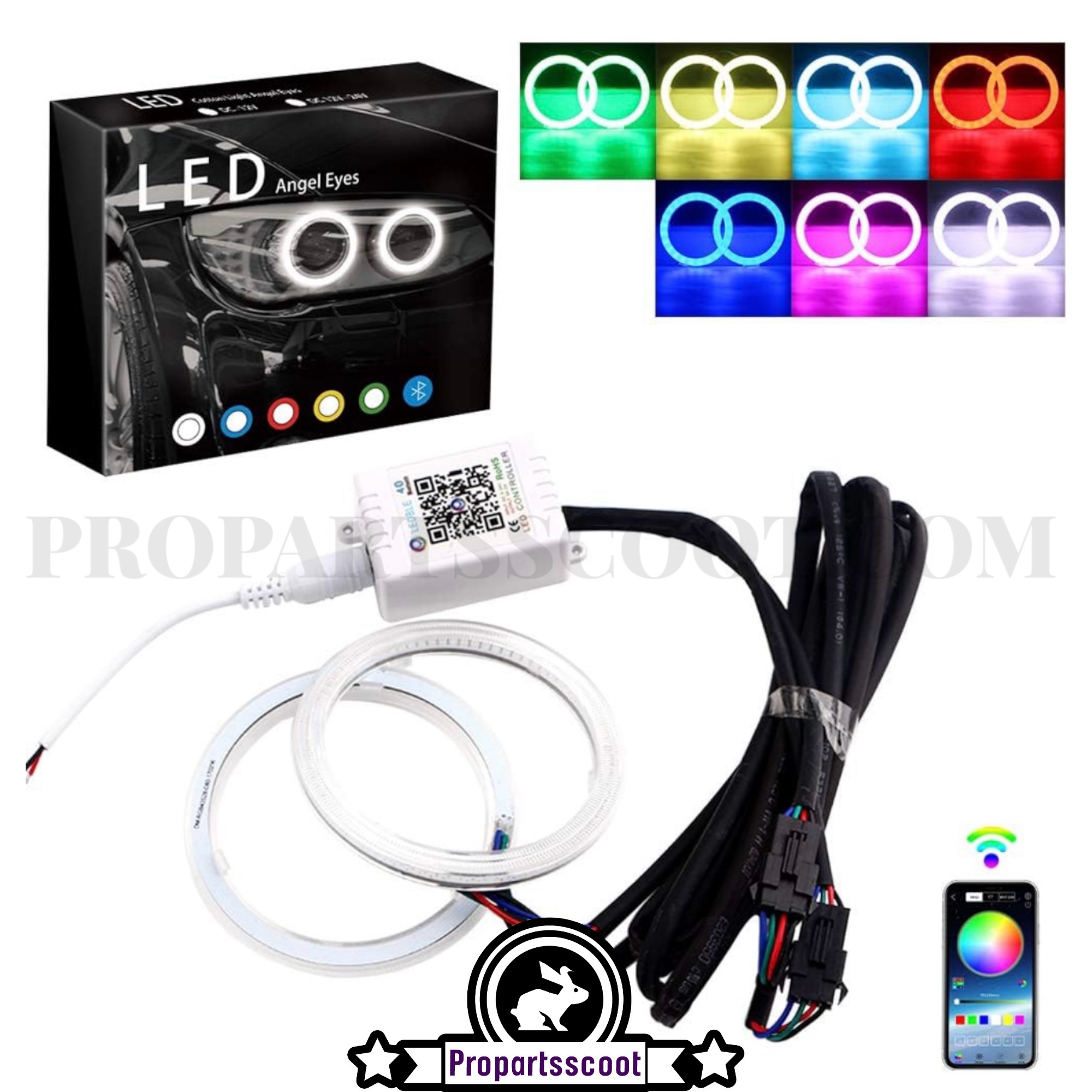 Set of LED Halo light rings (12V)