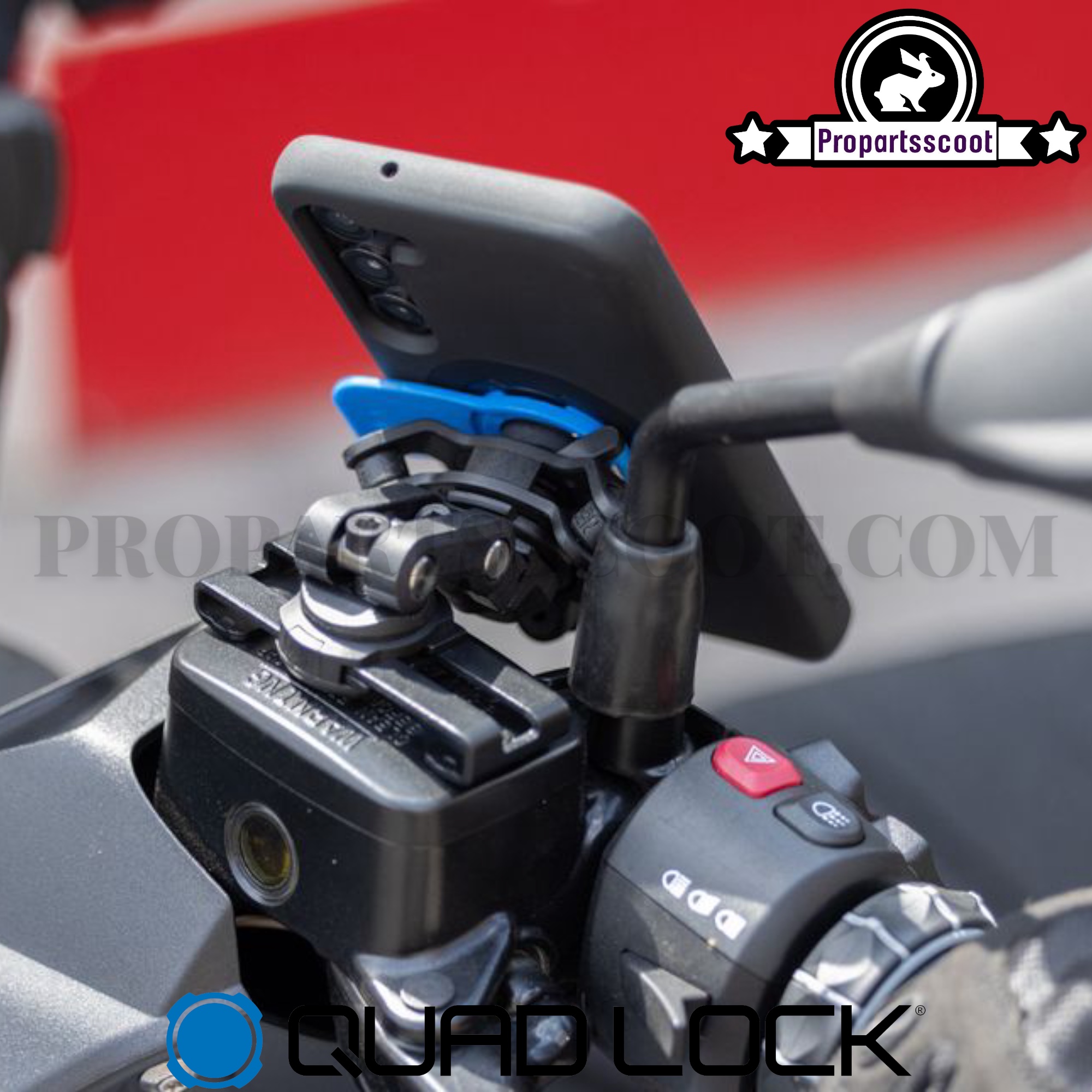Brake Reservoir Mount Quad Lock for Scooters & Motorcycles