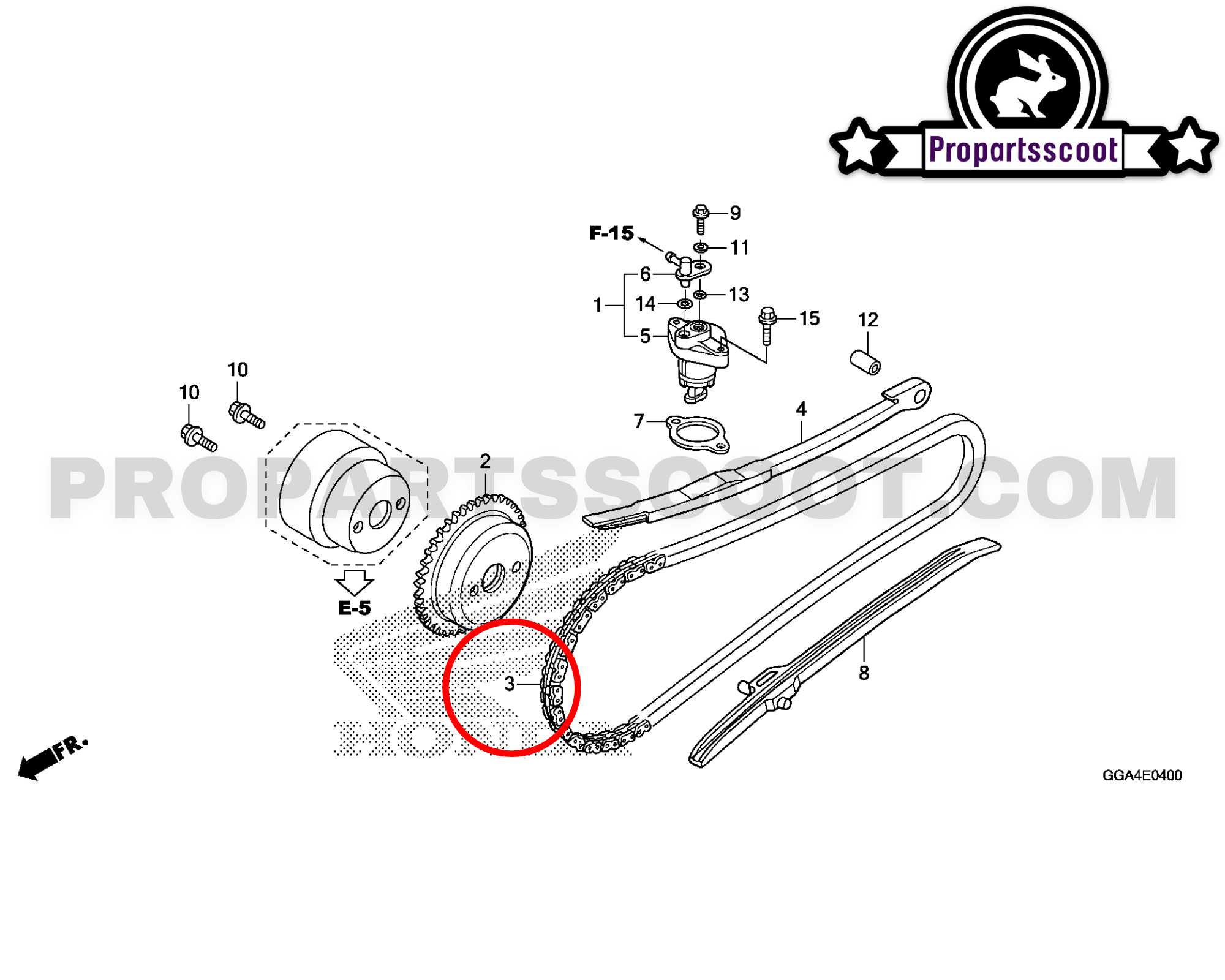 Timing Chain Original for Honda Ruckus & GET 50cc 4T